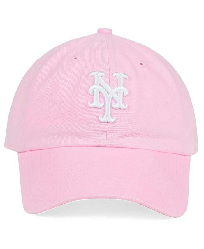 '47 Brand New York Mets Pink/White CLEAN UP Cap - Macy's