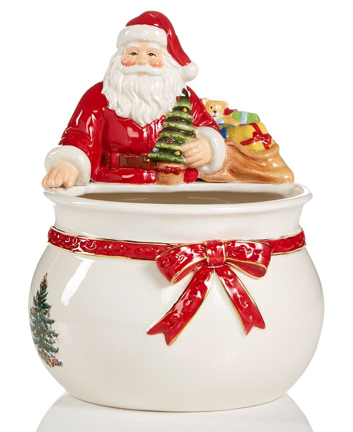 Spode Christmas Tree Figural Santa Bowl - Macy's