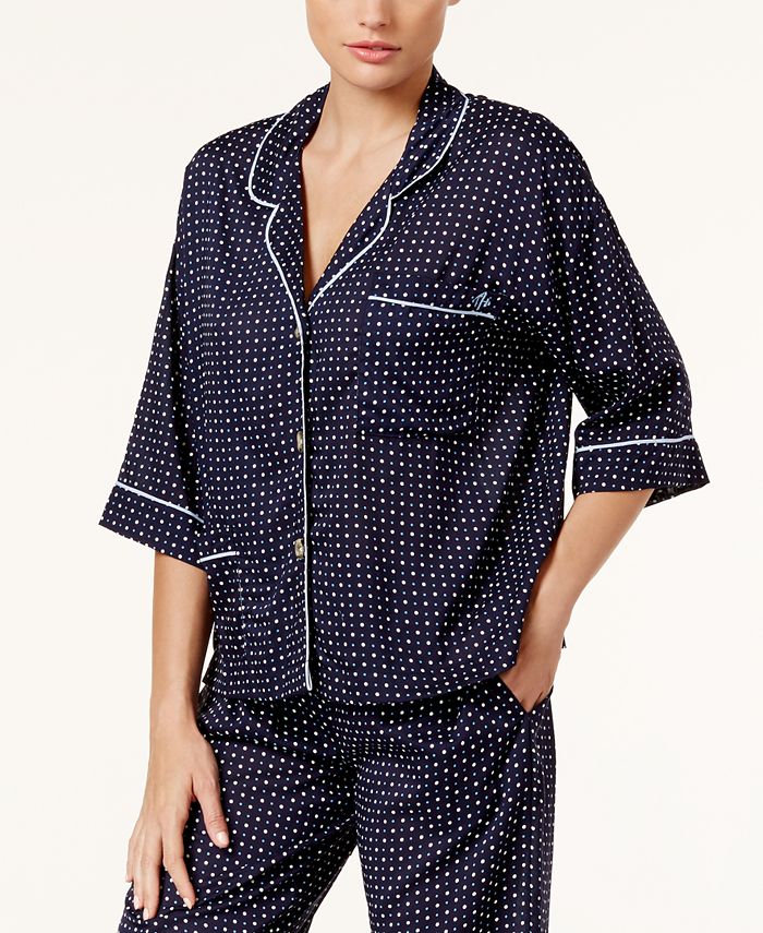 Tommy Hilfiger Jet Setter Printed Pajama Top - Macy's
