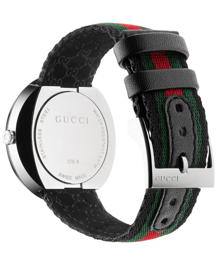 Gucci Women's Swiss U-Play Red, Green and Black Nylon Strap Watch 35mm ...