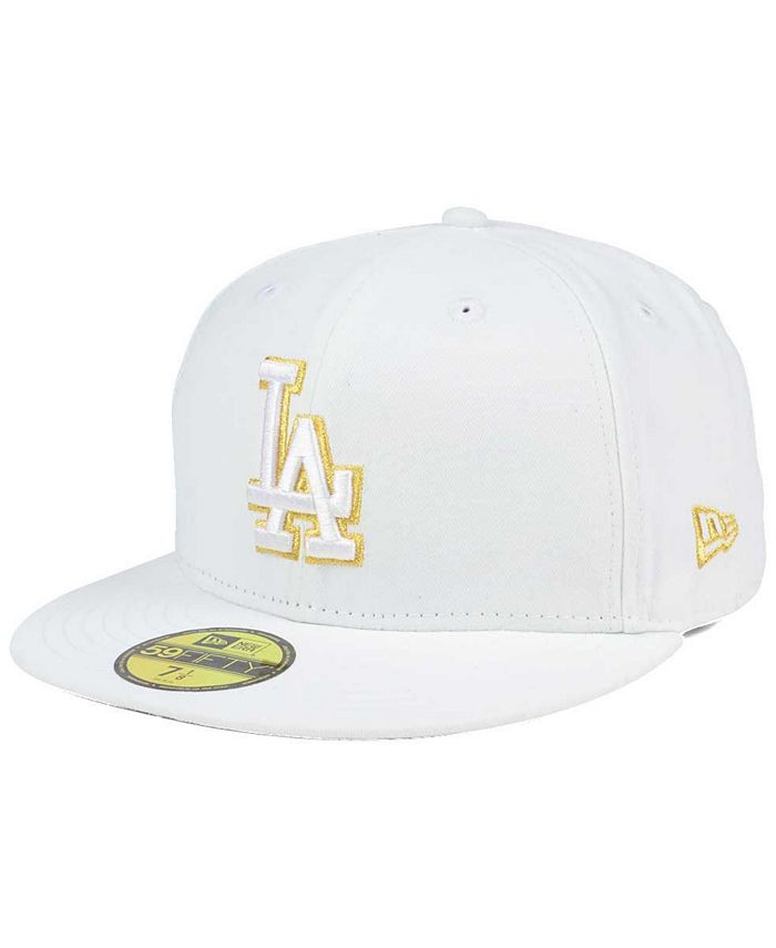 New Era Los Angeles Dodgers White On Metallic 59FIFTY Cap - Macy's