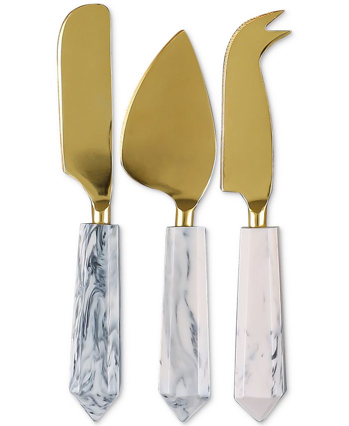 Thirstystone 3-Pc. Marbleized-Handle Cheese Tool Set - Macy's