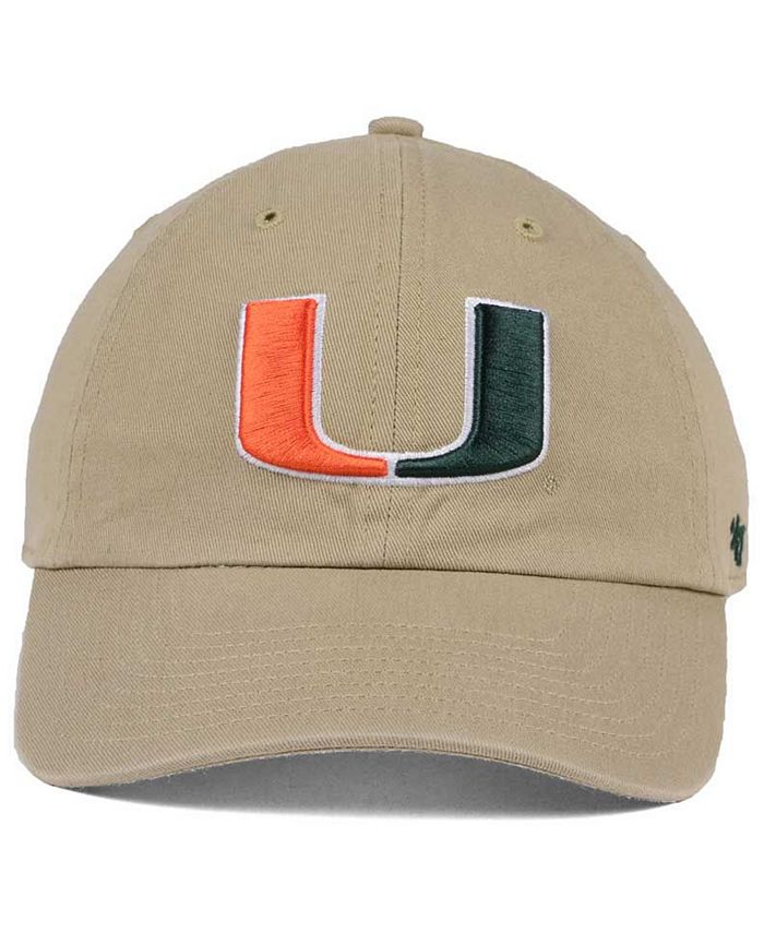 '47 Brand Miami Hurricanes CLEAN UP Cap - Macy's