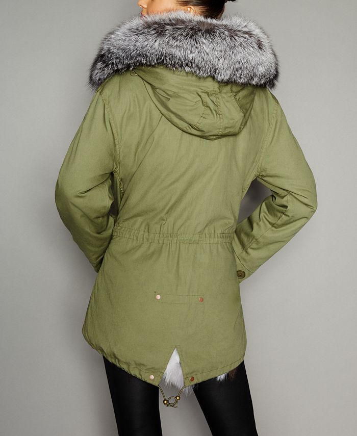 The Fur Vault Hooded Fox-Fur-Lined Parka - Macy's