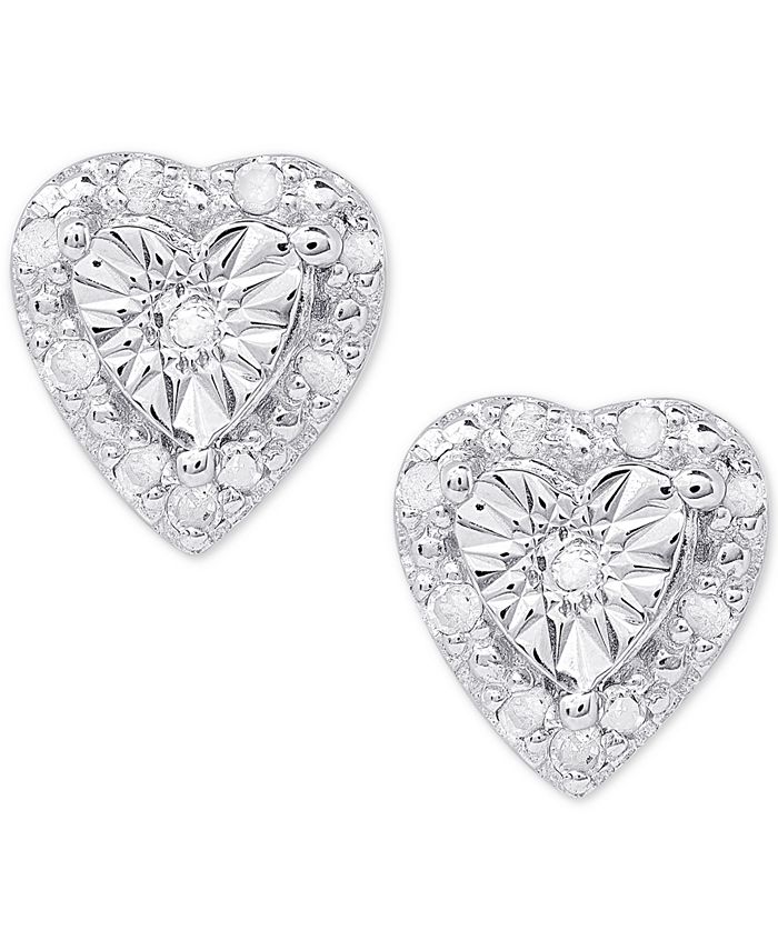 Victoria Townsend Diamond Heart Stud Earrings (1/4 ct. t.w.) in ...