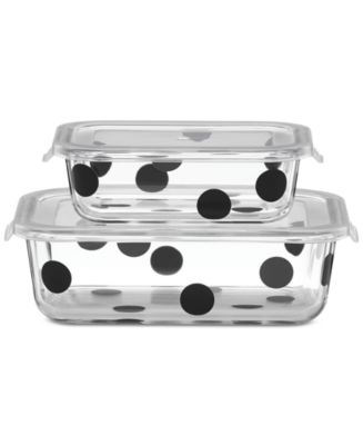 kate spade new york All In Good Taste Deco Dot 2-Container Storage Set ...