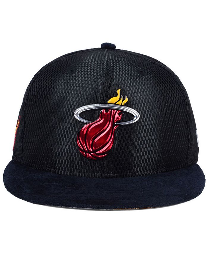 New Era Miami Heat On-Court Collection Draft 9FIFTY Snapback Cap - Macy's