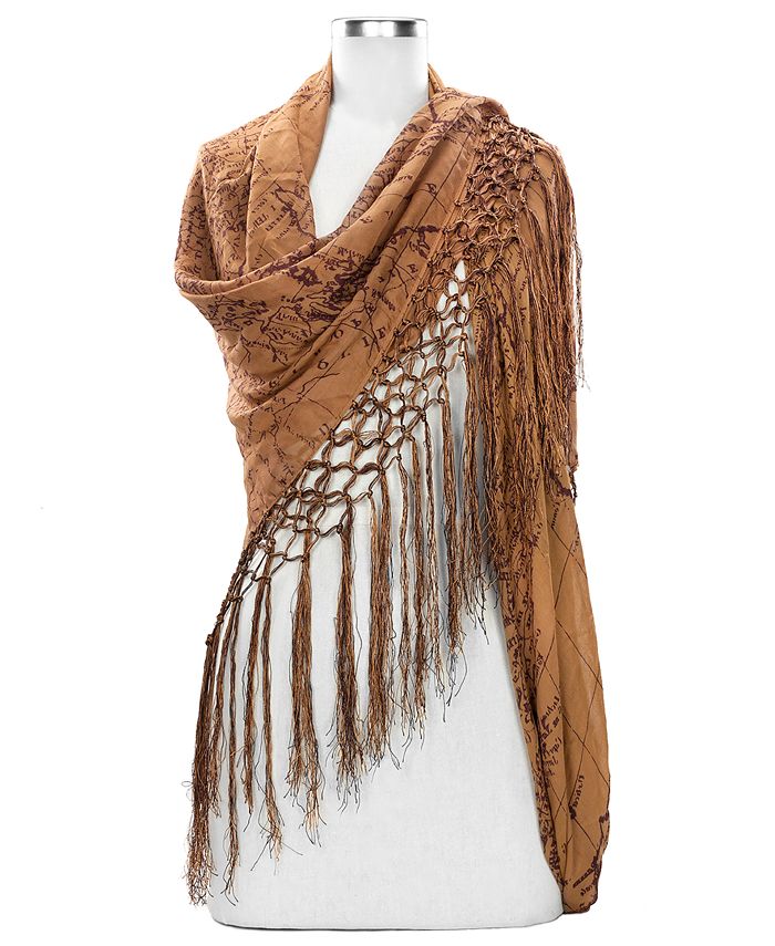 Patricia Nash Amelia Map Scarf with Tassel Edging - Macy's