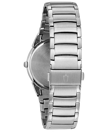 Bulova Men's Stainless Steel Bracelet Watch 38mm 96B149 - Macy's