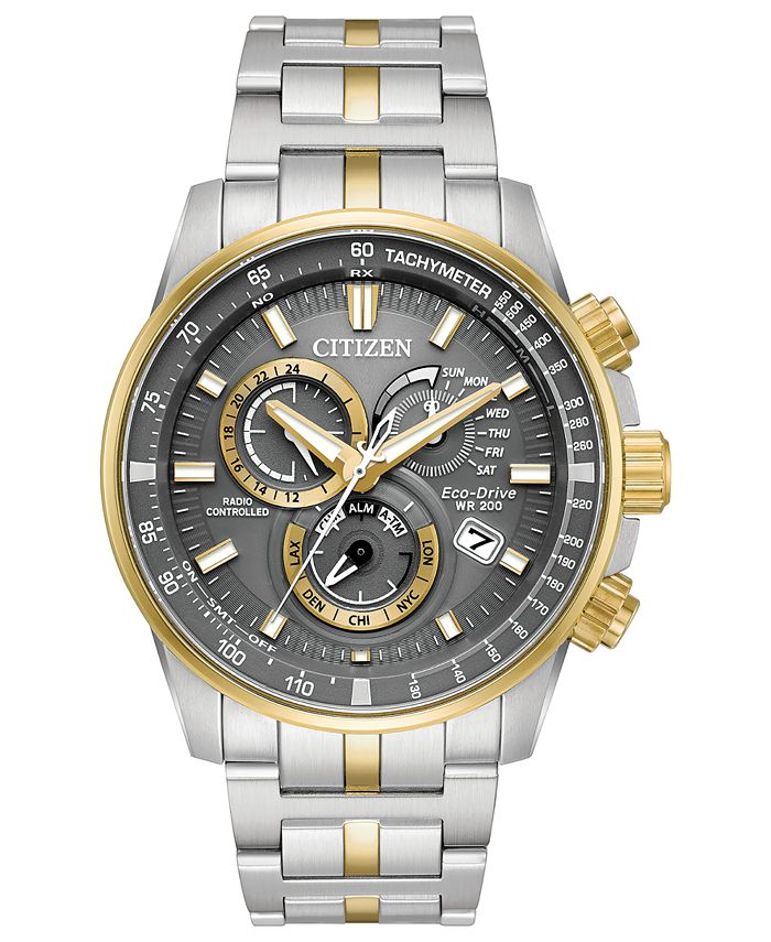 Citizen Eco-Drive Men's Chronograph Perpetual Chrono A-T Two-Tone ...
