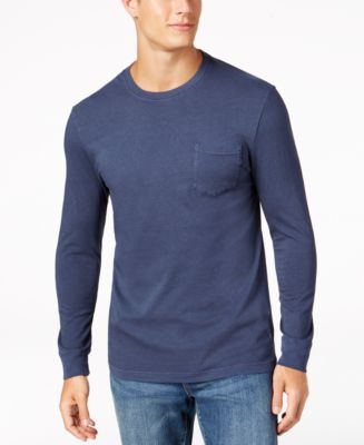 Club Room Men's Garment-Dyed Long-Sleeve T-Shirt, Created for Macy's ...