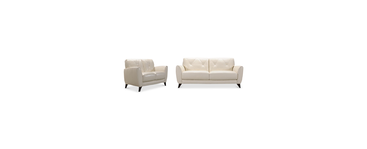 Click here for Myia 82 Tufted Back Leather Sofa and 62 Loveseat S... prices