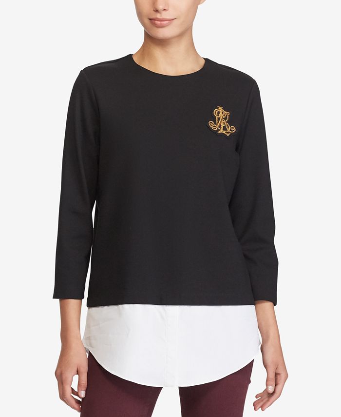 Lauren Ralph Lauren Petite Layered-Look Top - Macy's