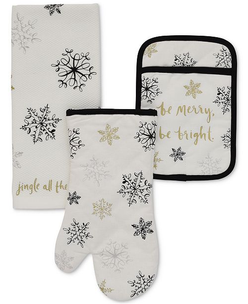 kate spade new york 3-Pc. Snowflake Kitchen Set - Kitchen Gadgets ...