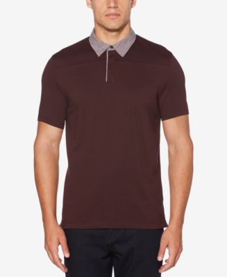 Perry Ellis Men's Pima Cotton Jacquard Polo - Polos - Men - Macy's