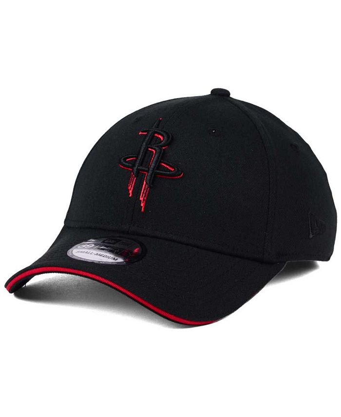New Era Houston Rockets Black Pop 39THIRTY Cap - Macy's