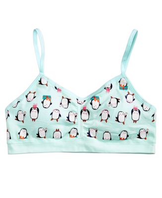 Maidenform Ruched Seamless Penguin-Print Crop Bra, Little Girls & Big ...