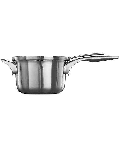 Calphalon Premier Space Saving Stainless Steel 3 5 Qt Pour And Strain