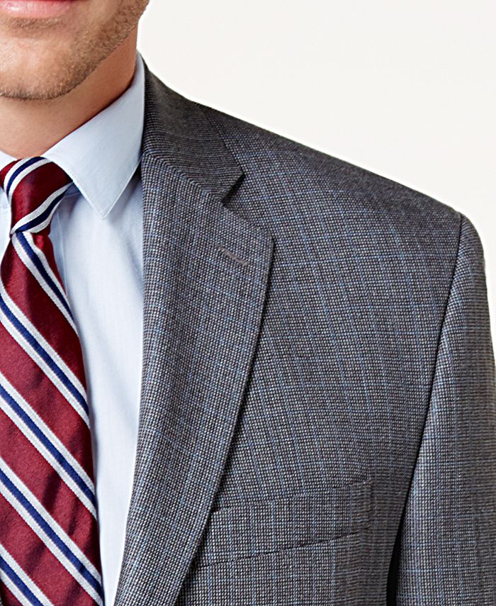 Lauren Ralph Lauren Men's Big & Tall Classic-Fit Gray Micro-Check ...