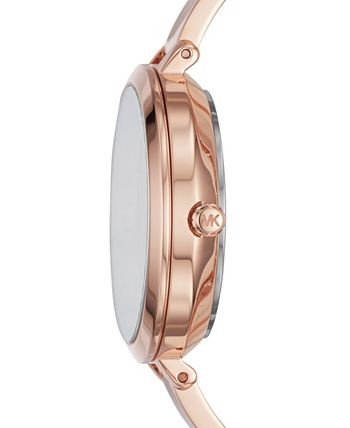 Michael Kors Women's Jaryn Rose Gold-Tone Stainless Steel Bracelet ...