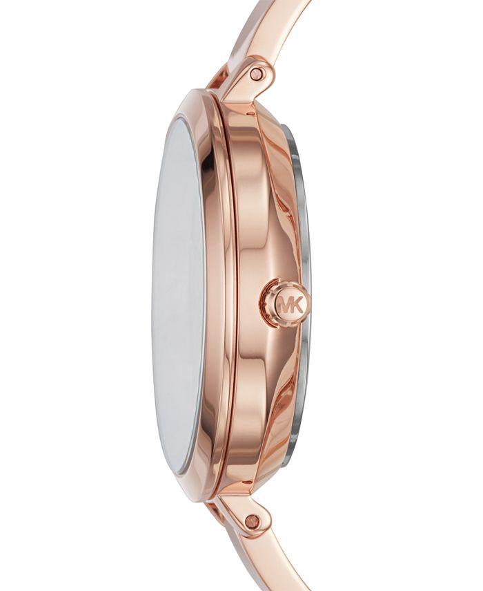 Michael Kors Women's Jaryn Rose Gold-Tone Stainless Steel Bracelet ...