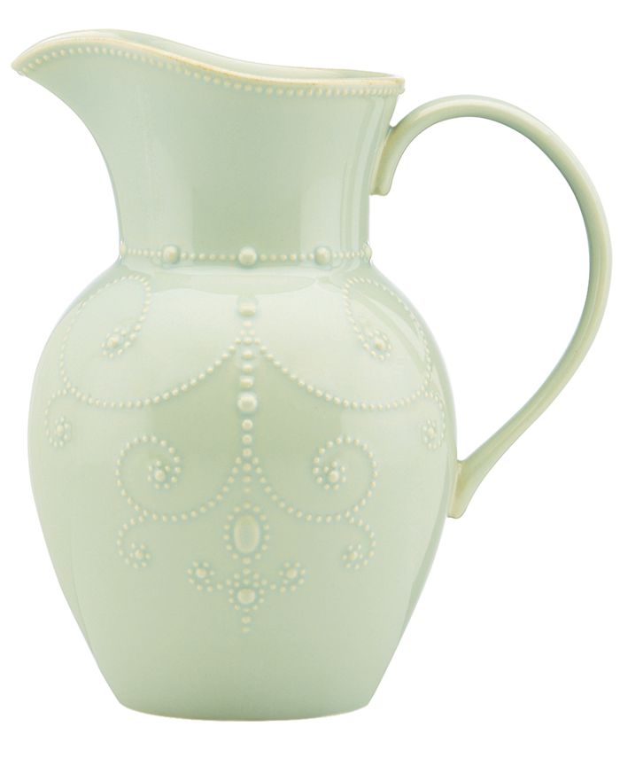 Lenox Dinnerware, French Perle Ice Blue Pitcher Large Pitcher - Macy's