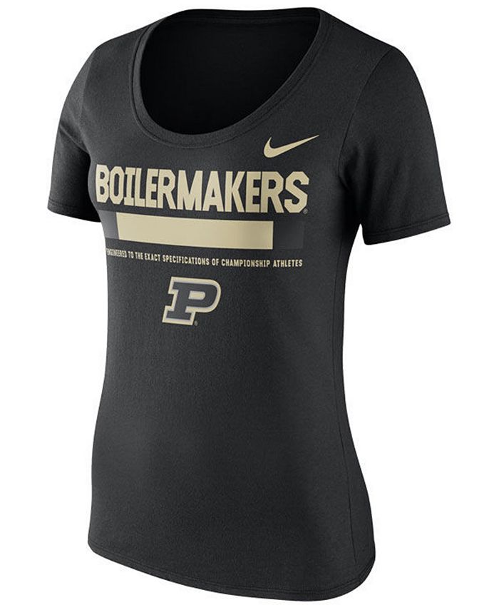 Nike Women's Purdue Boilermakers Sideline Scoop T-Shirt - Macy's
