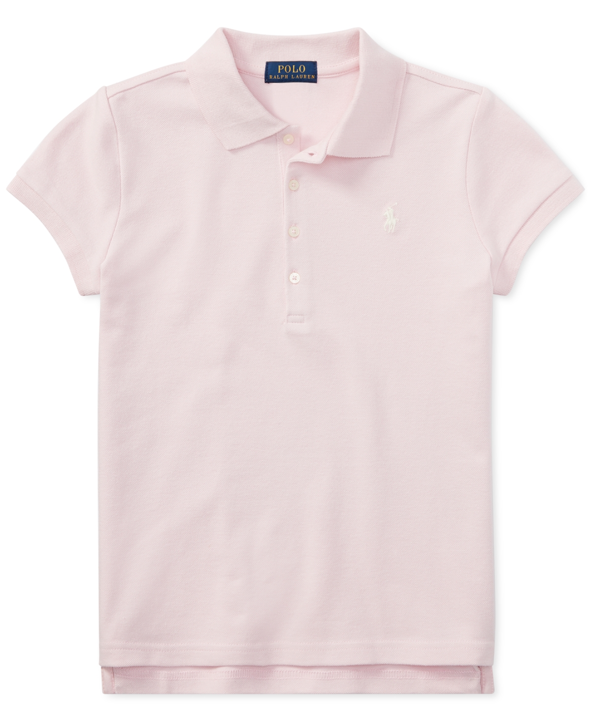 Click here for Big Girls Stretch Cotton Mesh Polo Shirt - Hint of... prices