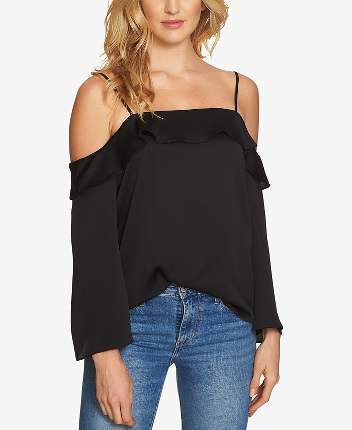 1.STATE Ruffled Cold-Shoulder Top - Macy's