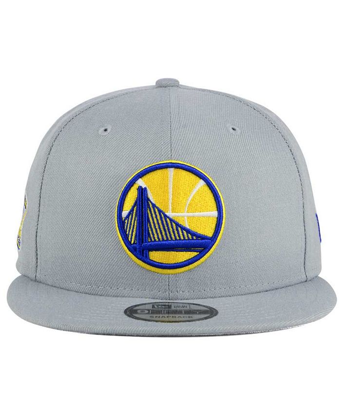 New Era Golden State Warriors Gray Pop 9FIFTY Snapback Cap - Macy's