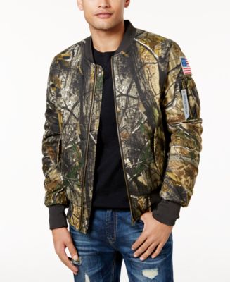 American Stitch Men's Foliage-Print Bomber Jacket - Macy's