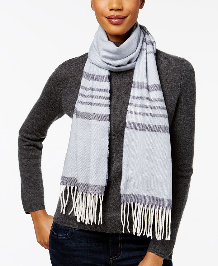 Cejon Striped Soft Knit Scarf - Macy's