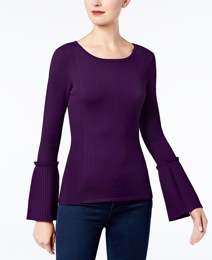 INC International Concepts I.N.C. Bell-Sleeve Sweater, Created for Macy ...