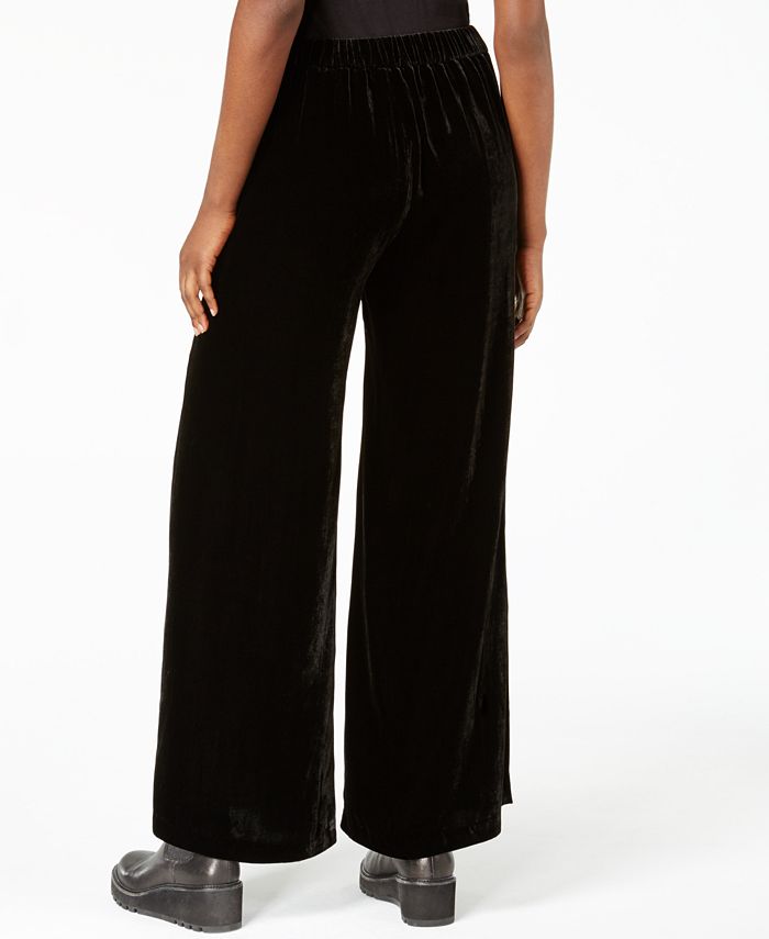 Eileen Fisher Velvet Wide-Leg Pants - Macy's Eileen Fisher Velvet Wide-Leg Pants - Macy's