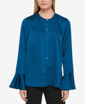 DKNY Bell-Sleeve Blouse - Macy's
