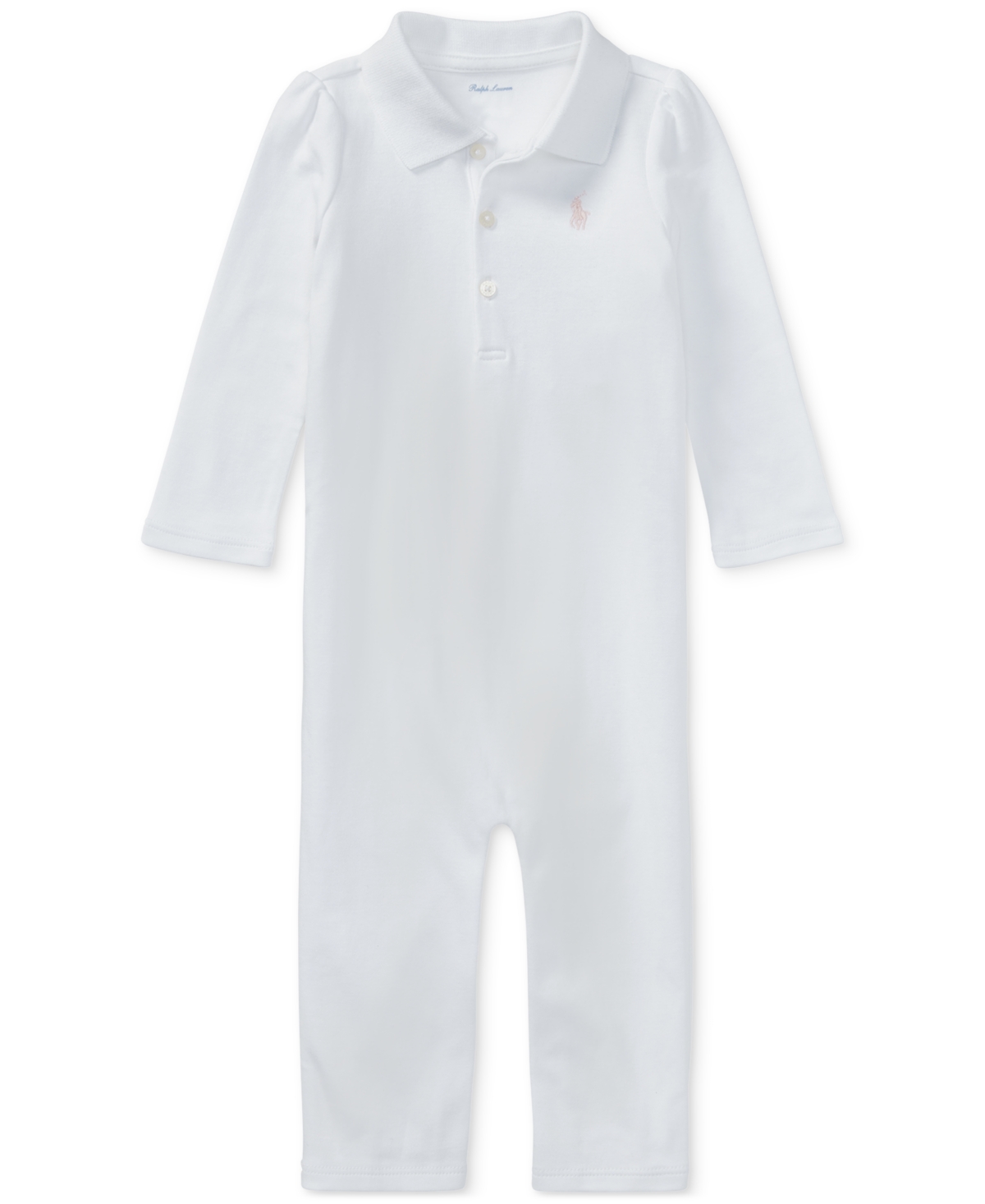 Click here for Polo Ralph Lauren Baby Girls Cotton Coverall - Whi... prices