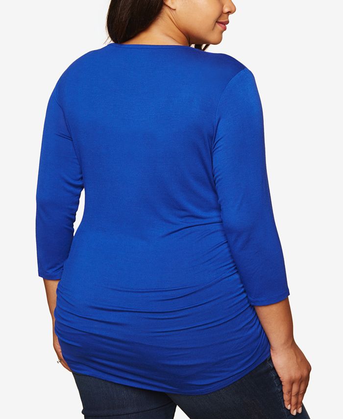 Motherhood Maternity Plus Size Ruched Top & Reviews - Maternity - Women ...
