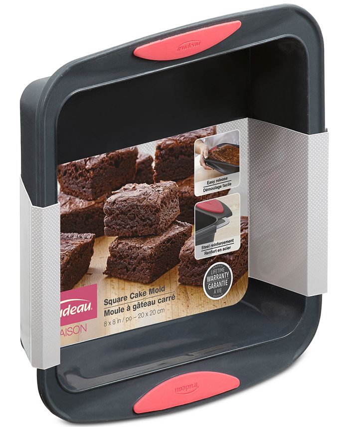 Trudeau Square Cake Pan Coral 8" x 8" - Macy's