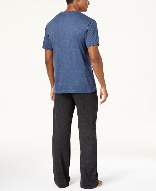 Bioworld Men's Pink Floyd, Bowie, and AC/DC Bands Tee Pajama Set ...