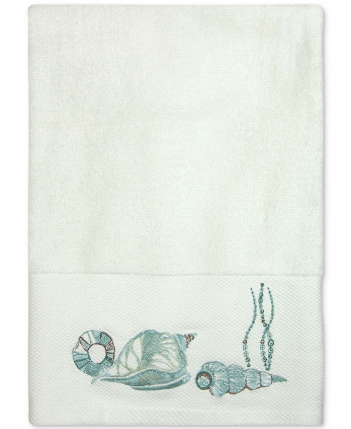 Bacova La Mer Cotton Embroidered Bath Towel - Macy's