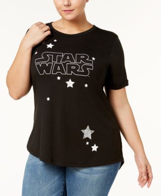 Mighty Fine Plus Size Star Wars Metallic T-Shirt - Macy's