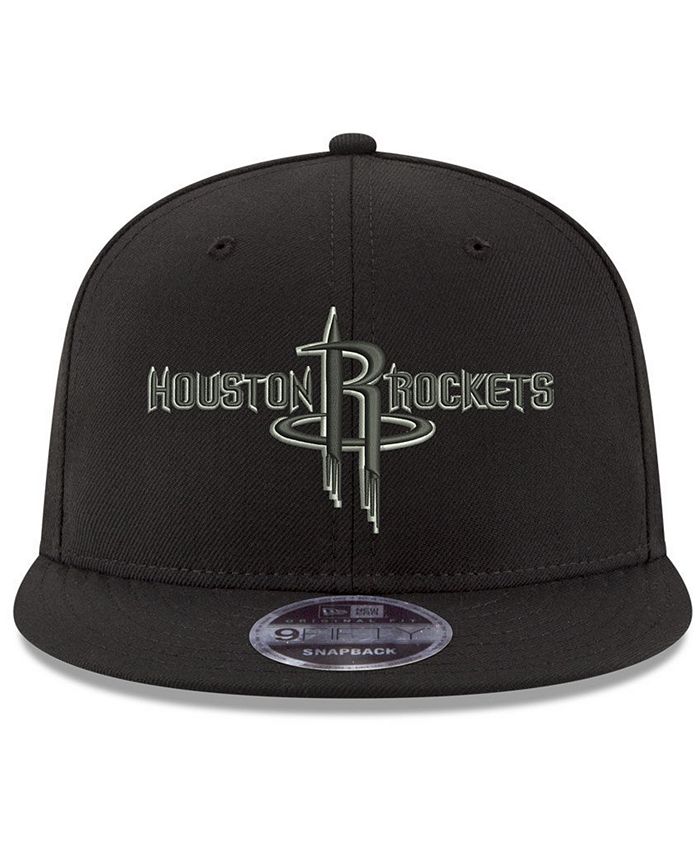 New Era Houston Rockets Black on Shine 9FIFTY Snapback Cap - Macy's