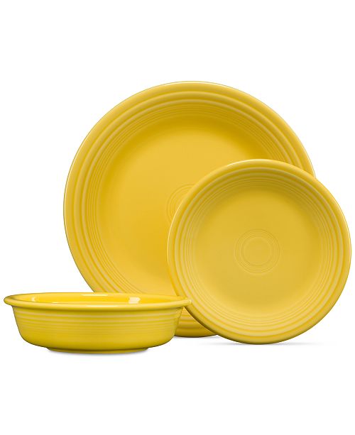 Fiesta Sunflower 3-Pc. Classic Set & Reviews - Dinnerware - Dining - Macy's