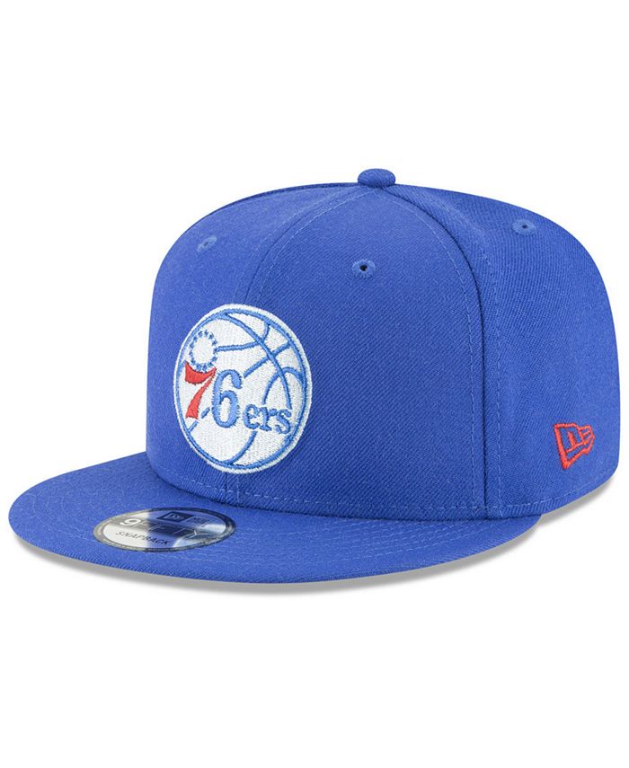 New Era Philadelphia 76ers Team Metallic 9FIFTY Snapback Cap - Macy's