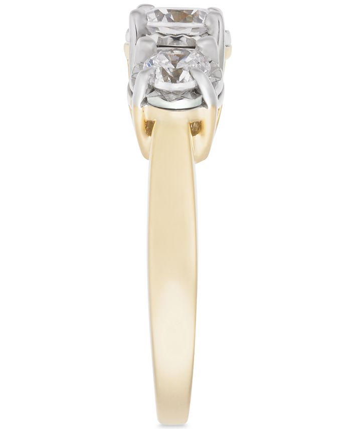 Macy's Diamond Trinity Engagement Ring (1 ct. t.w.) in 14k Gold - Macy's