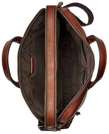 Fossil Men's Haskell Leather Briefcase - Macy's