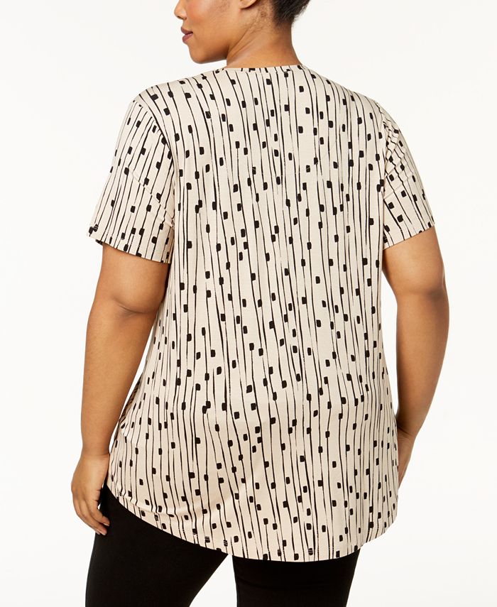 JM Collection Plus Size Printed Top, Created for Macy's - Macy's
