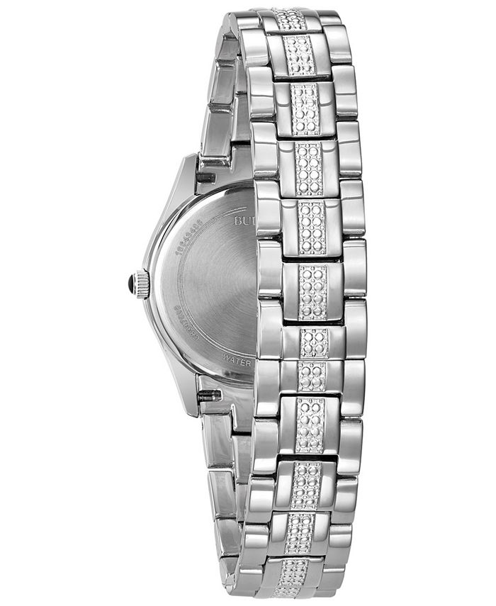 Bulova Women's Silver-Tone Stainless Steel Bracelet Watch 96L116 - Macy's