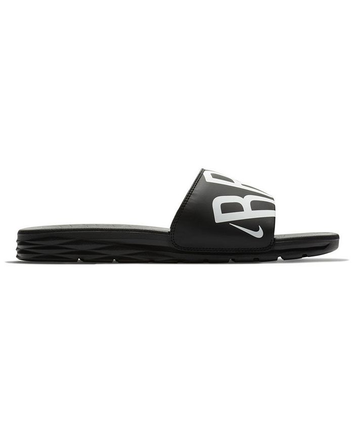 Nike Men's Brooklyn Nets Benassi Solarsoft Slides - Macy's
