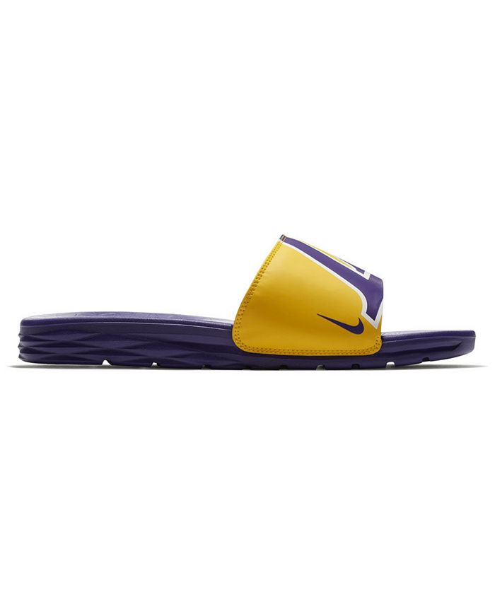 Nike Men's Los Angeles Lakers Benassi Solarsoft Slides - Macy's